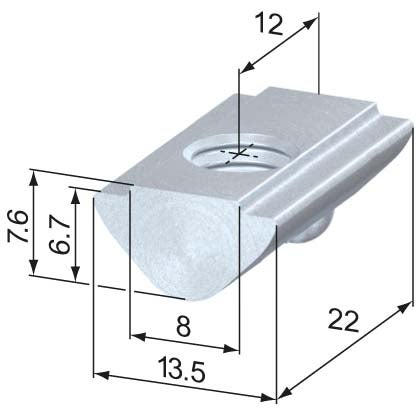 T-Nuts, ball-type, push-in | Rollco