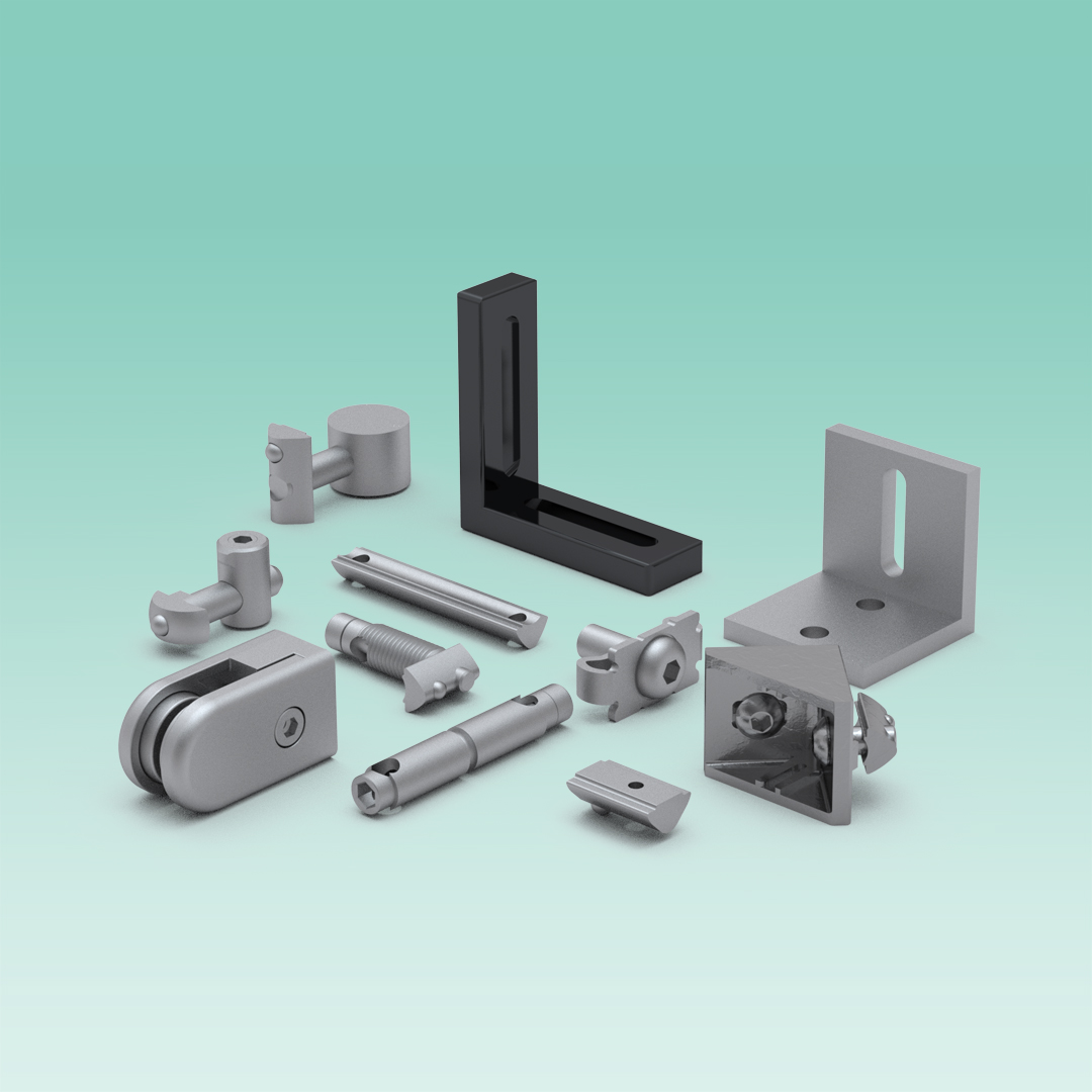 Fasteners and connectors for aluminium profile system 40 - slot 8 | Rollco
