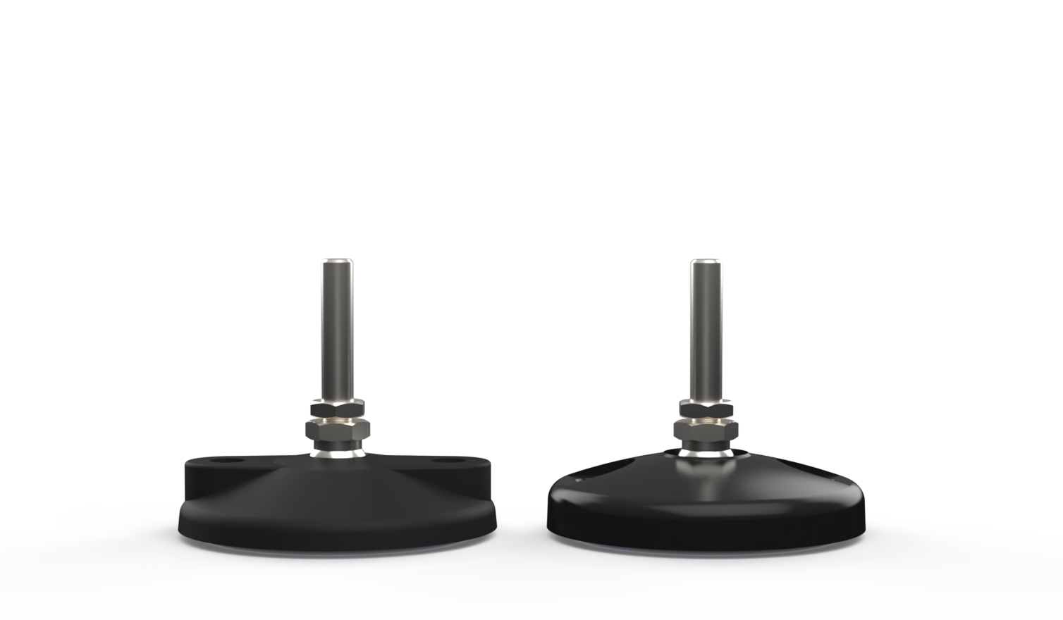 Adjustable Feet with anti-slip/vibration plate and fixing holes | Rollco