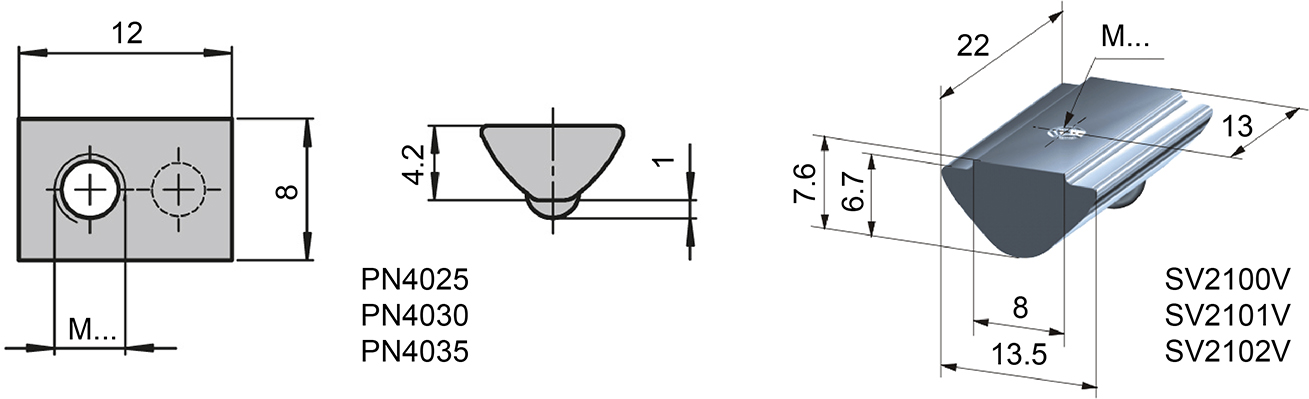 T-Slots / T-Nuts | Rollco