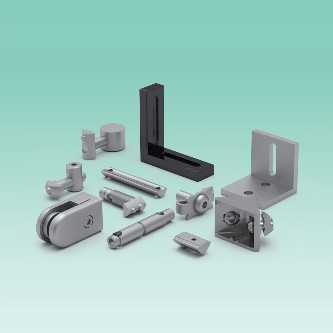 Fasteners and connectors for aluminium profile system 40 - slot 8 | Rollco